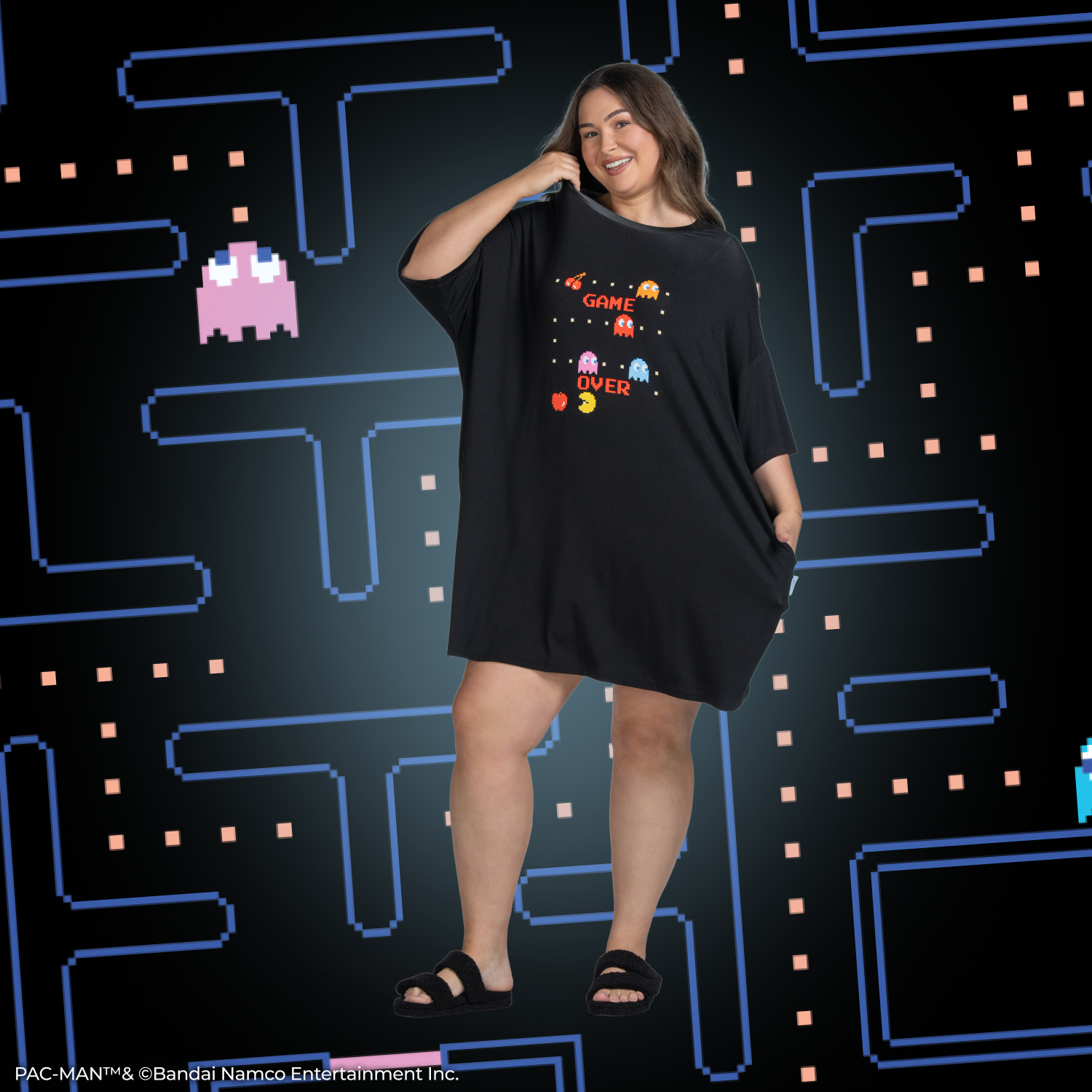 PAC-MAN Sleep Tee Licensed – The Oodie Canada